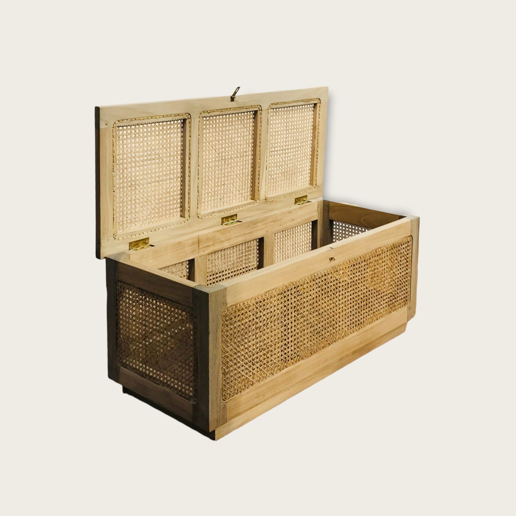 Rattan Trunk - Large - Washed Teak | East of Baku